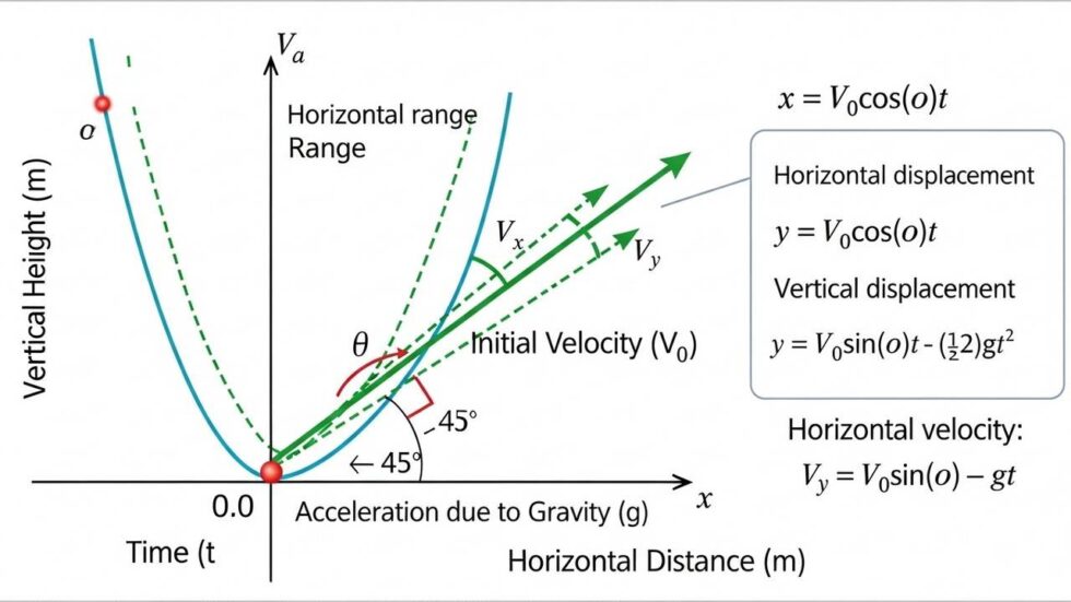 Projectile Motion Angle: Finding the Time for 45 Degrees