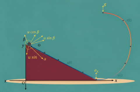 Projectile Motion on an Inclined Plane Explained with Cases and Simulations